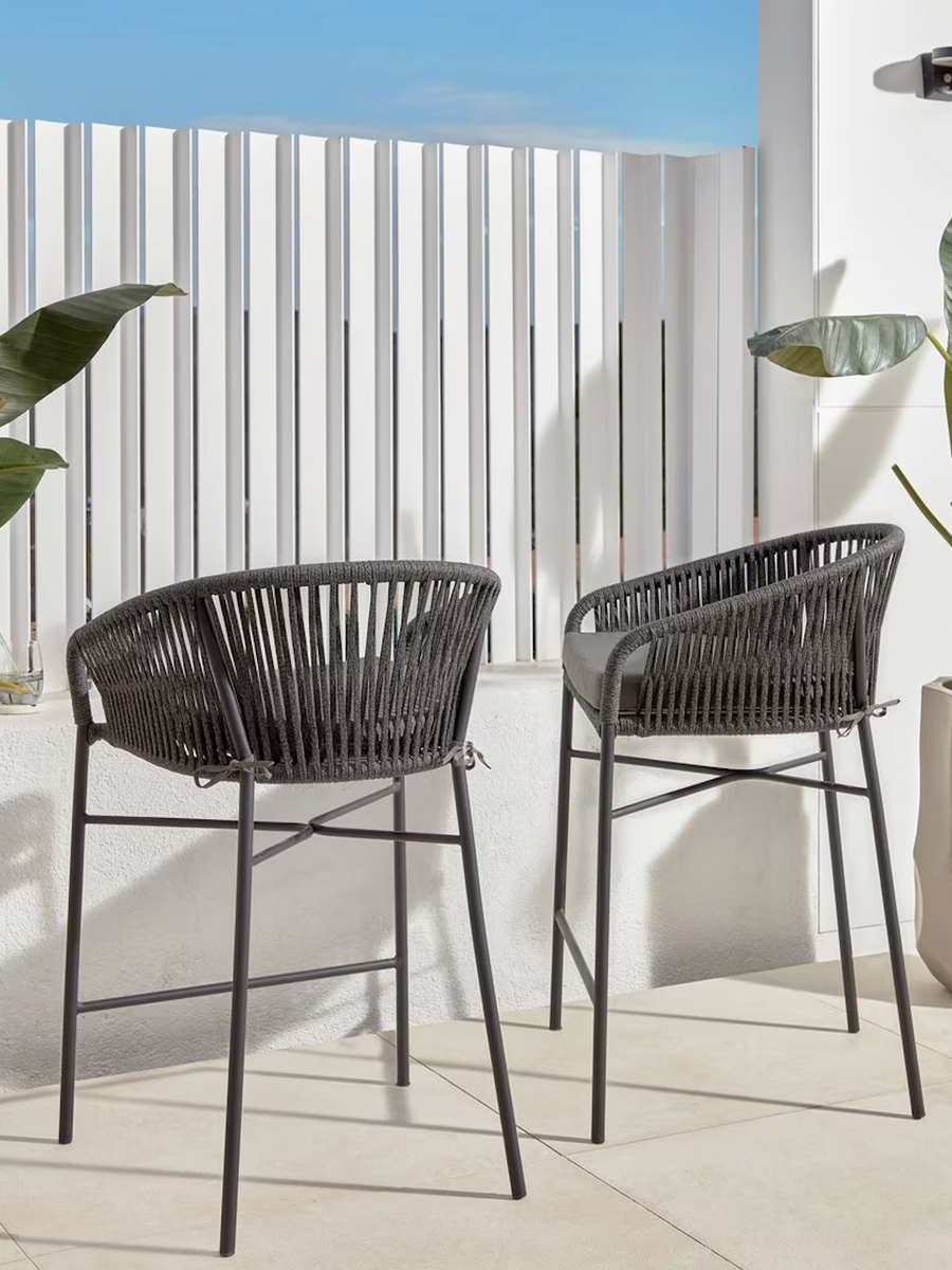 Yanet Rope Stool - Grey – Terrace Outdoor Living